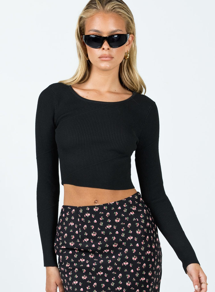 Brunz Long Sleeve Top Black | Princess Polly