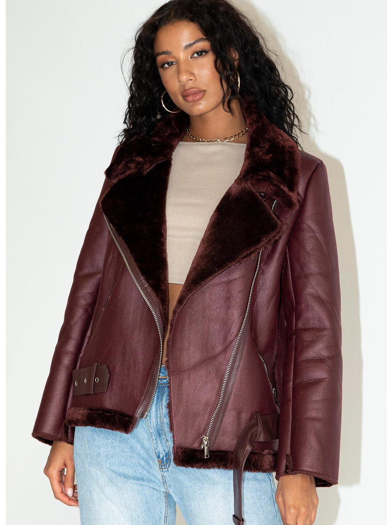 Leslie Jacket Red | Princess Polly