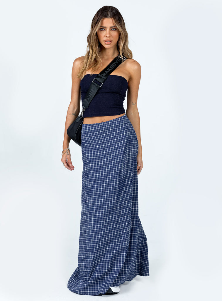 Janee Maxi Skirt Navy | Princess Polly
