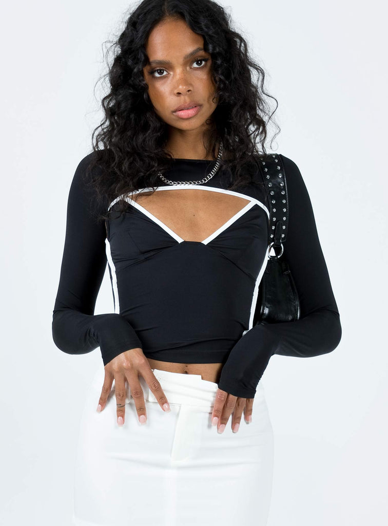 Patstone Two Piece Top Black | Princess Polly USA