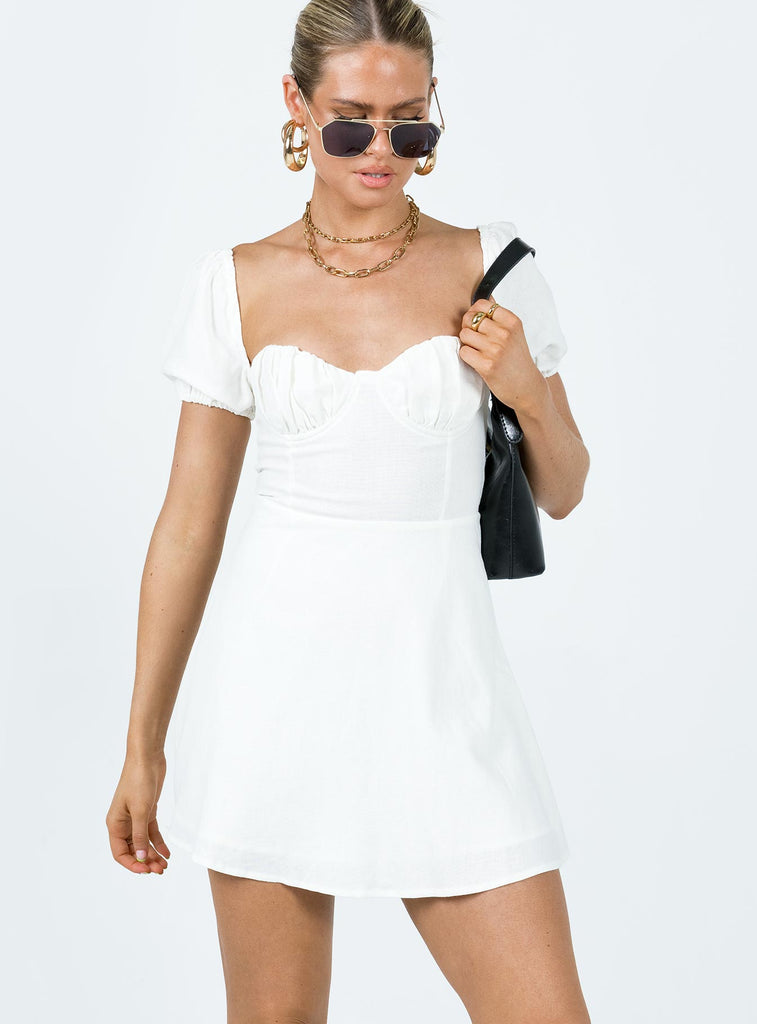 Milos Mini Dress White | Princess Polly USA