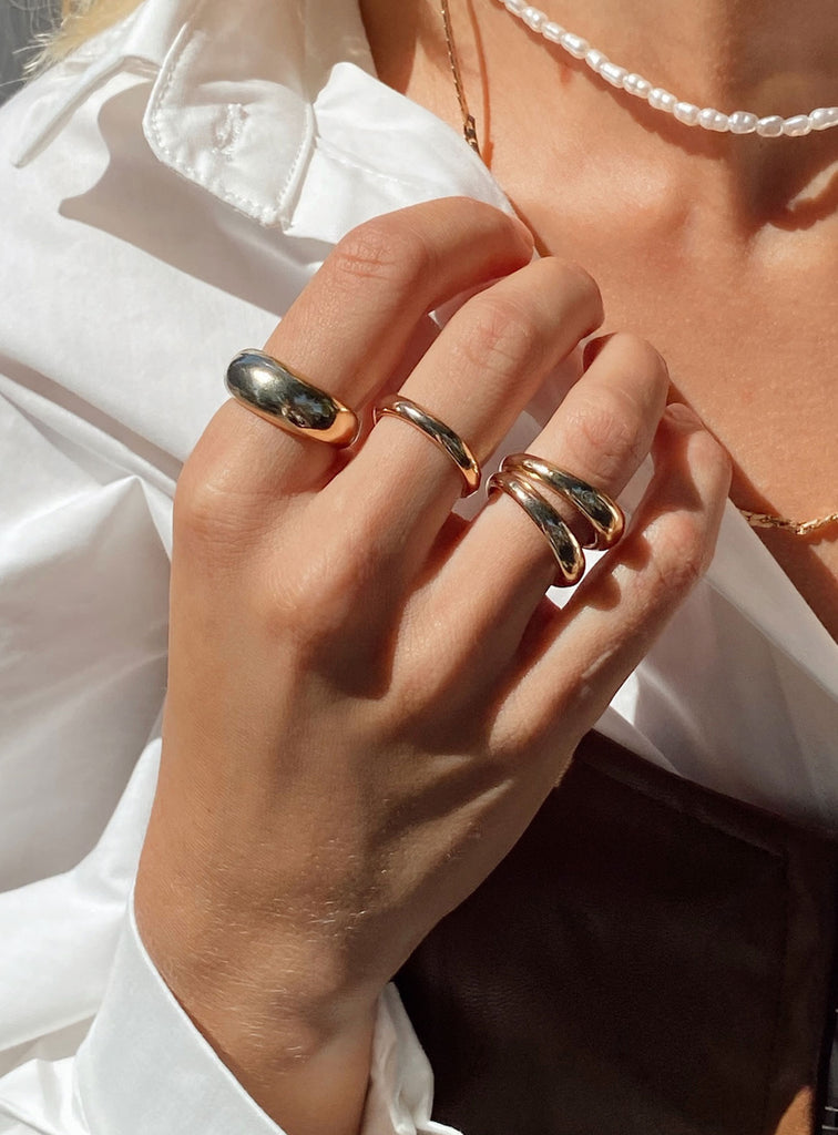 Ancient History Ring Set Gold | Princess Polly