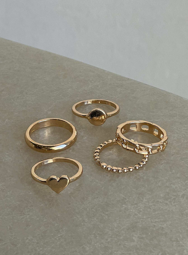 Spade Ring Set Gold | Princess Polly
