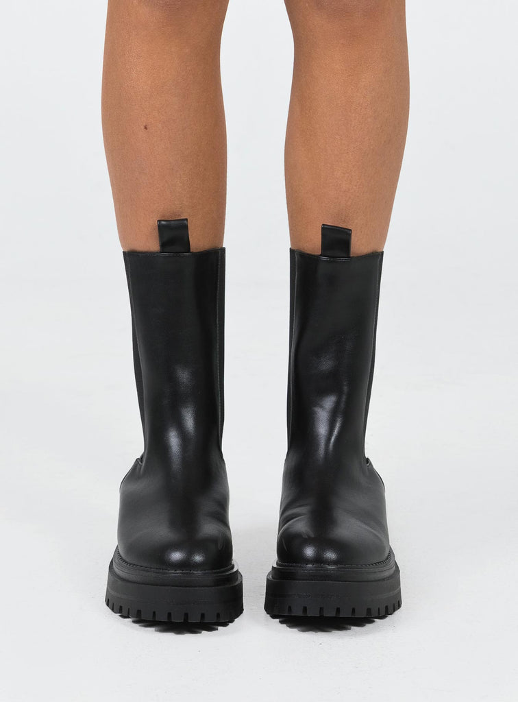 Baker Boots Black | Princess Polly