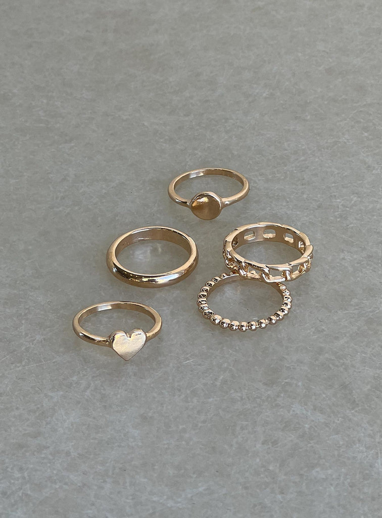 Spade Ring Set Gold | Princess Polly