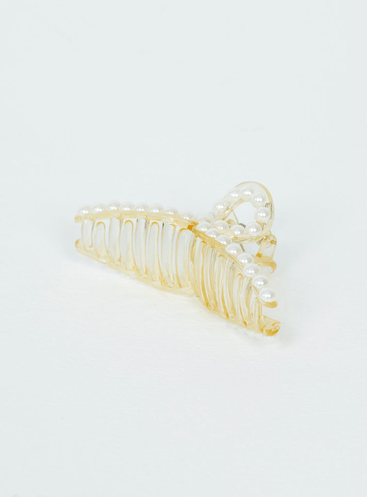 Tilton Pearl Hair Clip White | Princess Polly