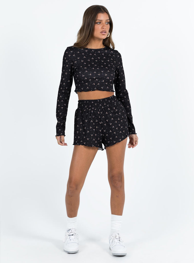 Patton Long Sleeve Set Navy Floral | Princess Polly