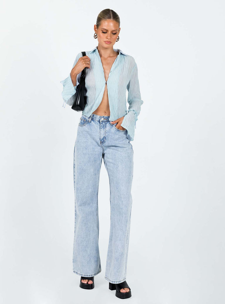 Aluna Shirt Blue | Princess Polly USA