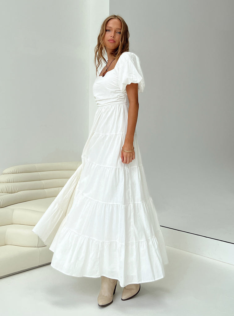 Garrity Maxi Dress White | Princess Polly