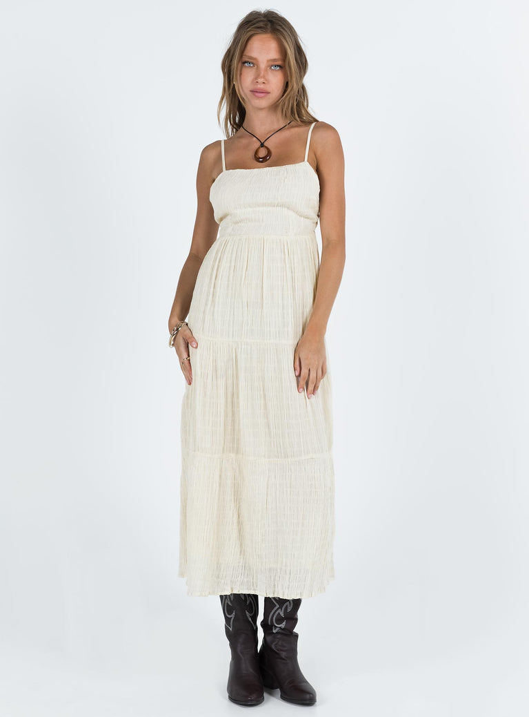 Ricci Maxi Dress Ivory | Princess Polly USA