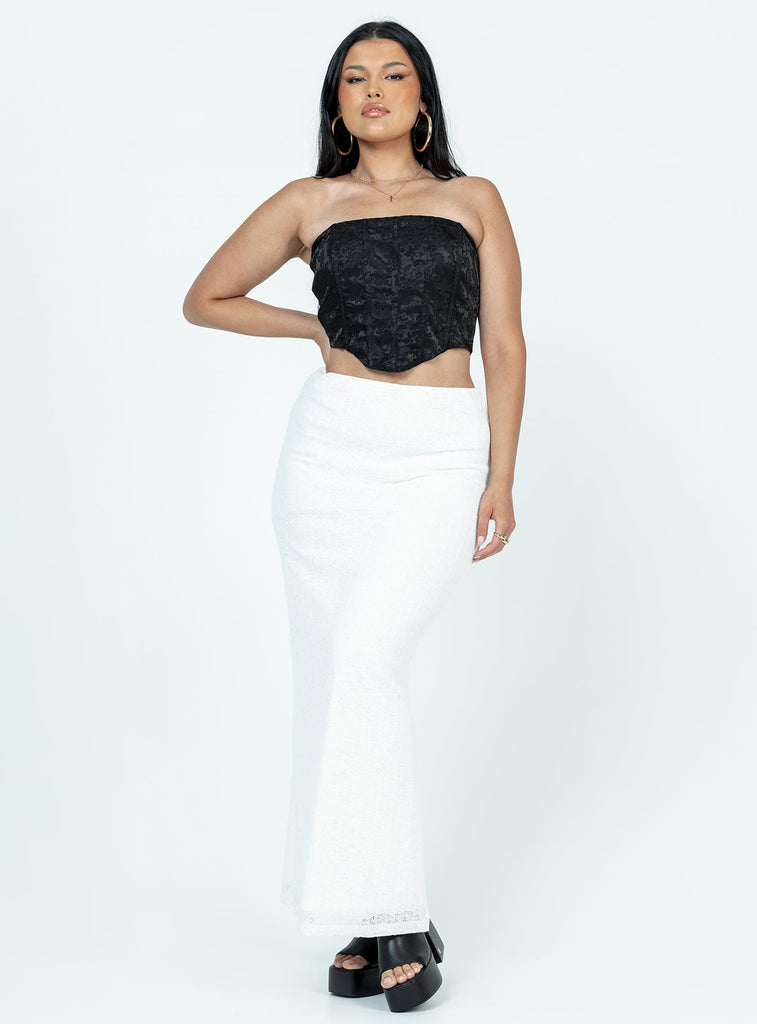 Maynard Maxi Skirt White | Princess Polly