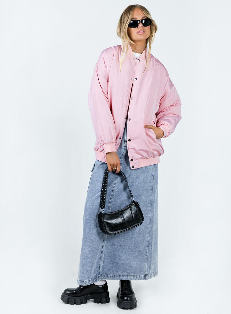 Attinga Bomber Jacket Pink | Princess Polly