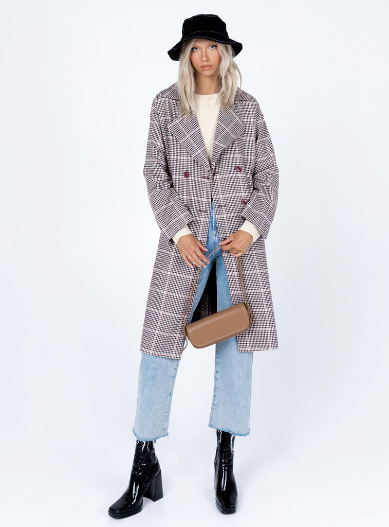 Parisa Winter Check Coat Multi | Princess Polly