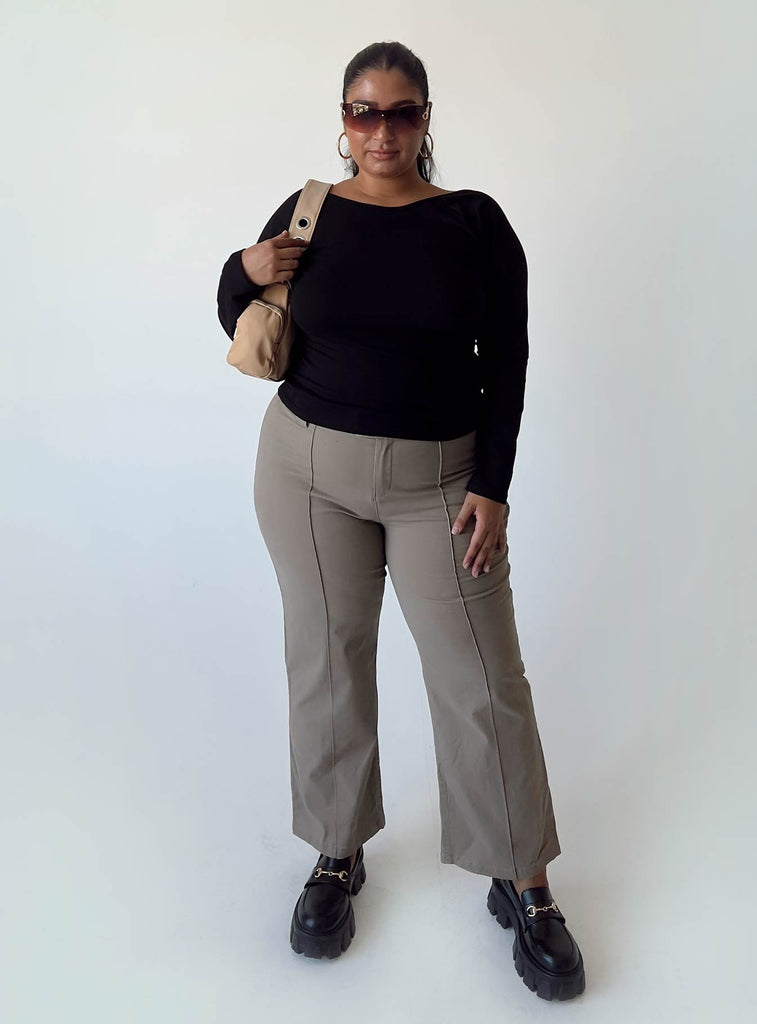 Rixie Long Sleeve Top Black Curve | Princess Polly