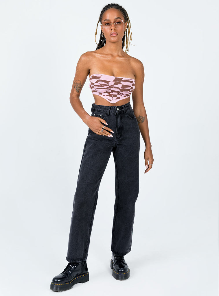 Henley Denim Jeans Black | Princess Polly