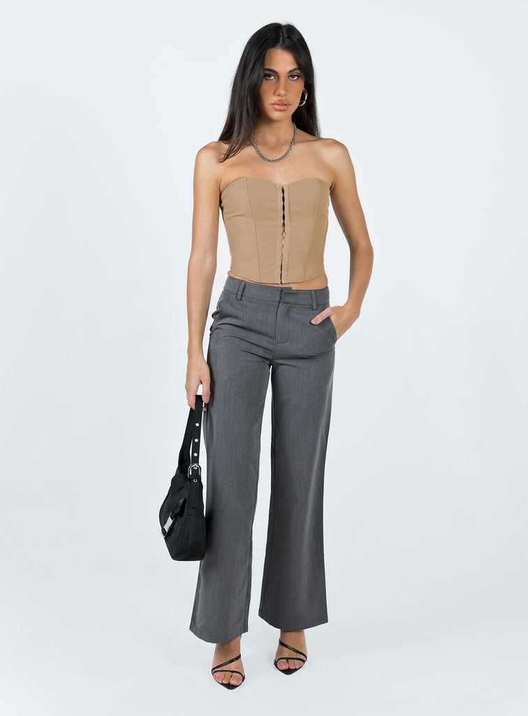 Holbourne Corset Top Camel | Princess Polly USA