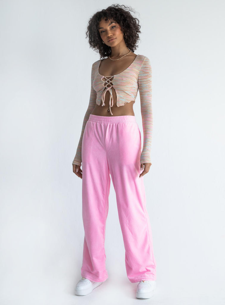 Athena Long Sleeve Top Pink | Princess Polly