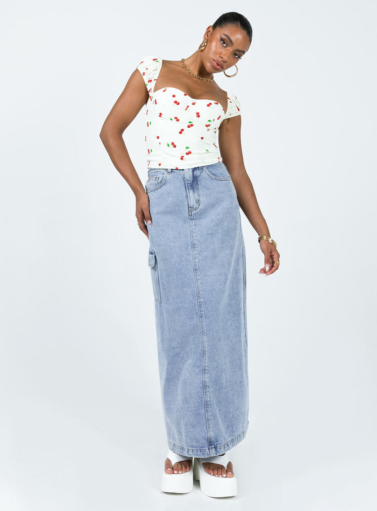 Rozalia Top White Multi | Princess Polly