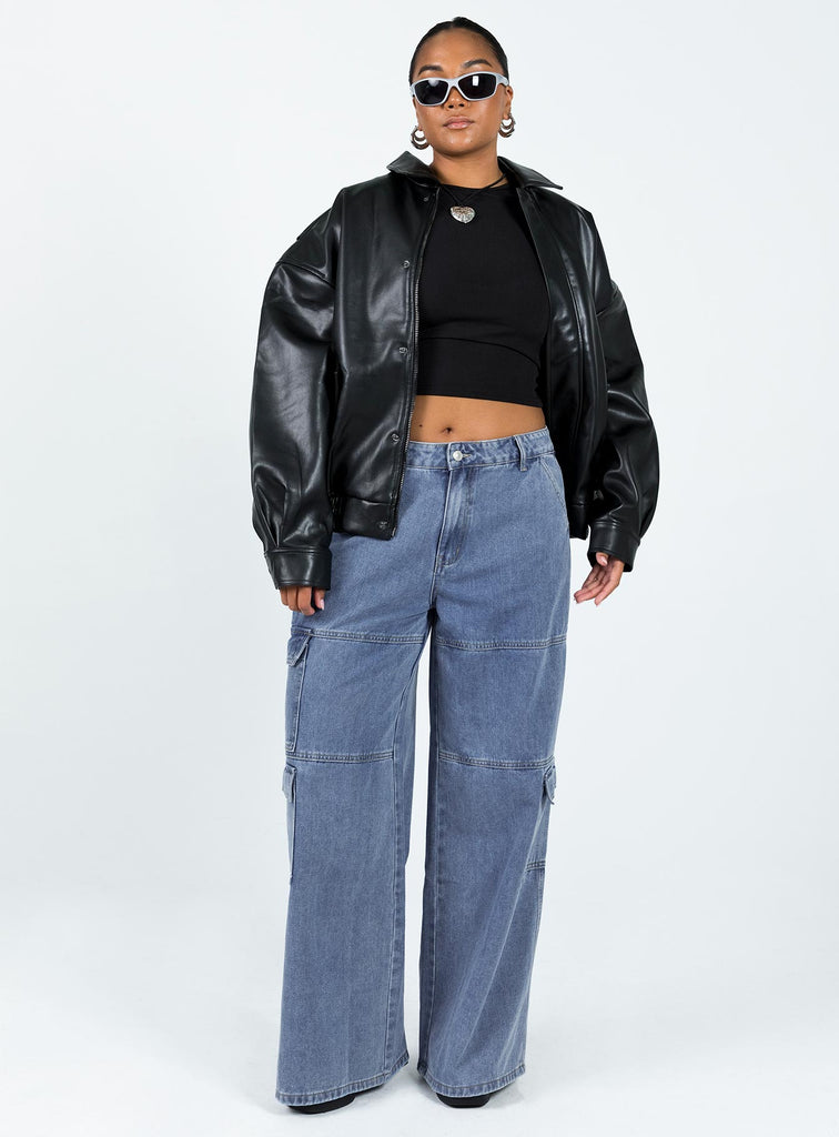 Kenny Bomber Jet Black | Princess Polly USA