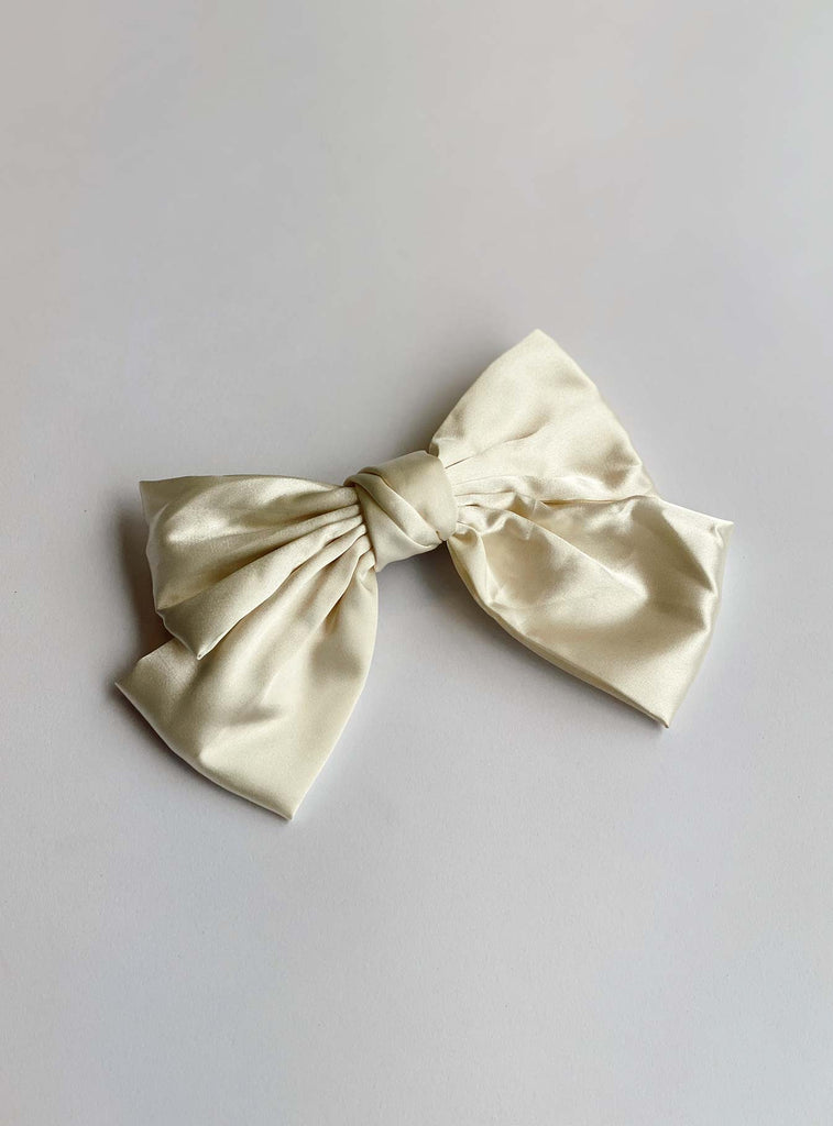 Walters Hair Bow Beige | Princess Polly