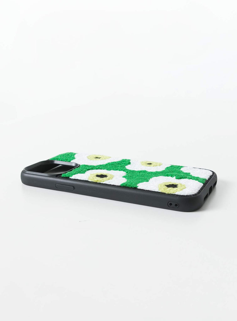 Azul Flower Textured iPhone Case Green Multi | Princess Polly