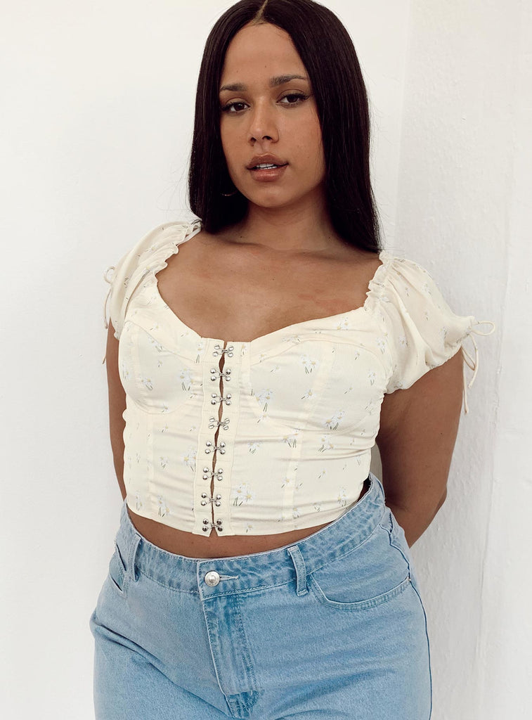 Allyson Top Yellow Curve | Princess Polly