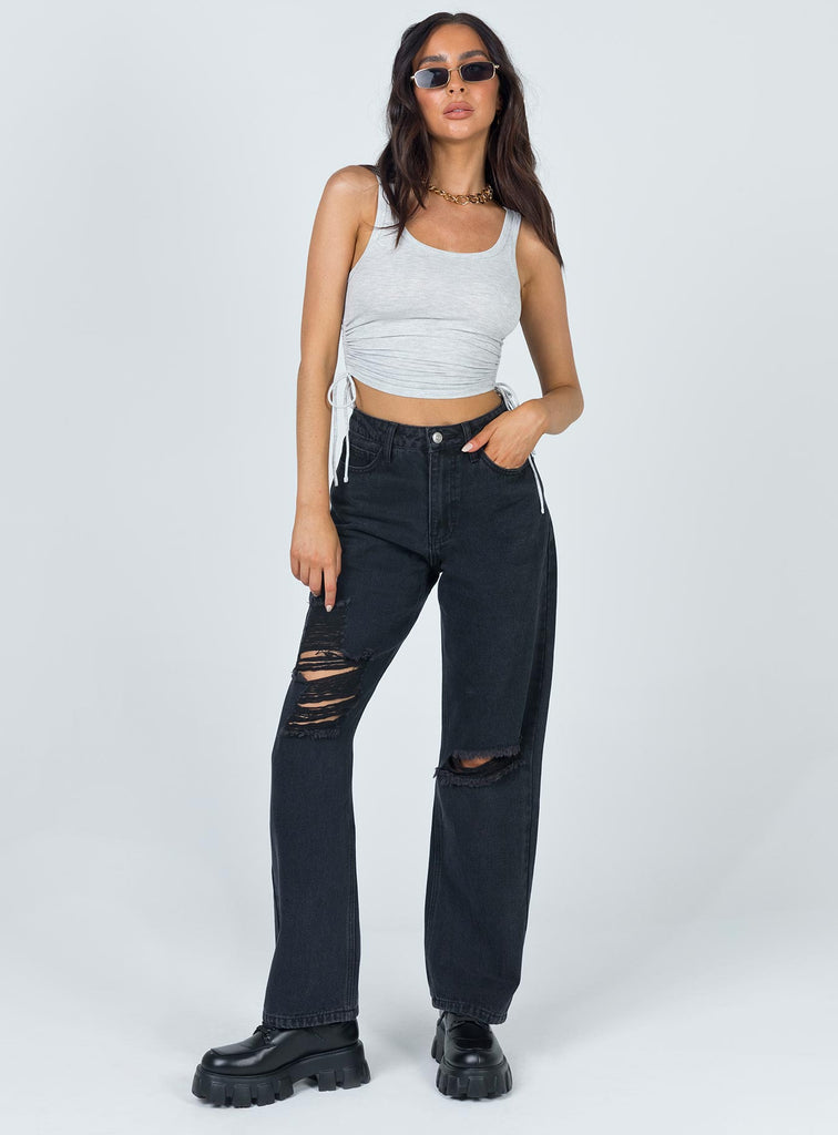 Fraya High Rise Boyfriend Jeans Denim | Princess Polly