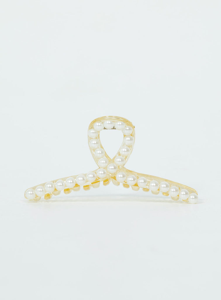 Tilton Pearl Hair Clip White | Princess Polly