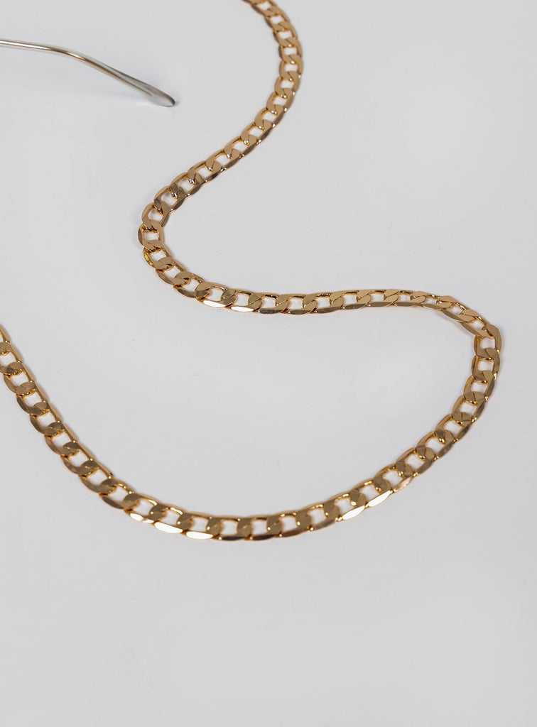 Boogie Nights Sunglasses Chain Gold | Princess Polly