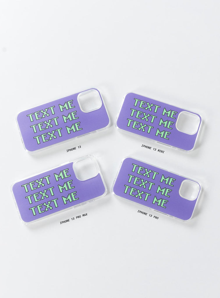 Text Me iPhone Case Blue / Green | Princess Polly