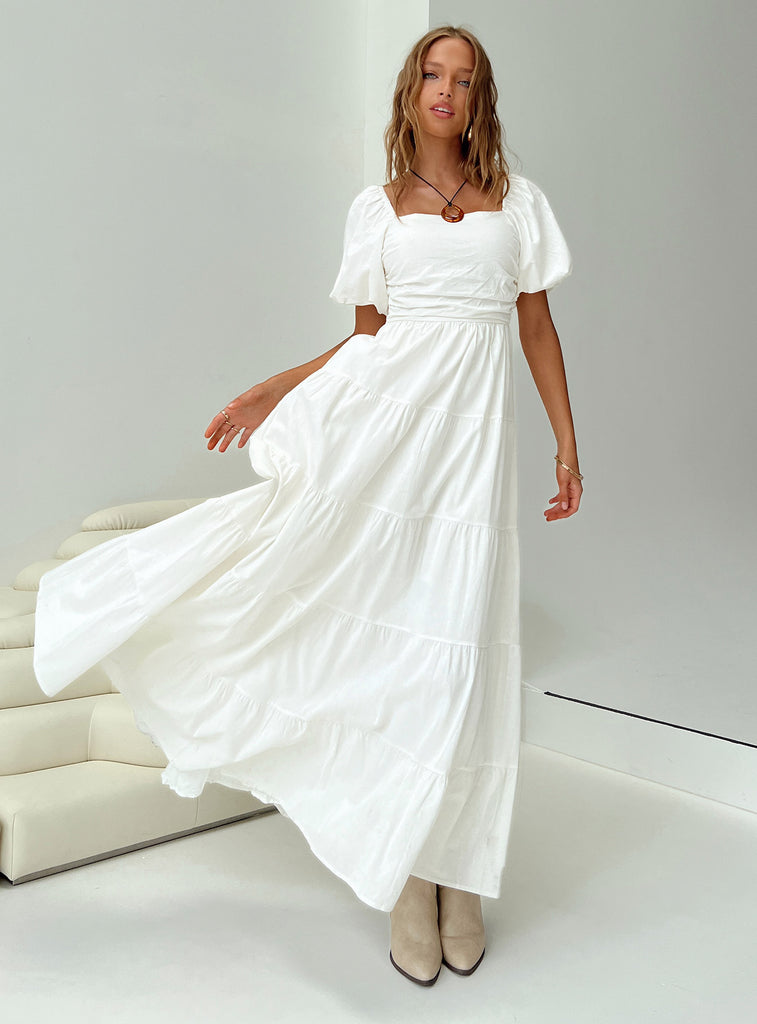 Garrity Maxi Dress White | Princess Polly