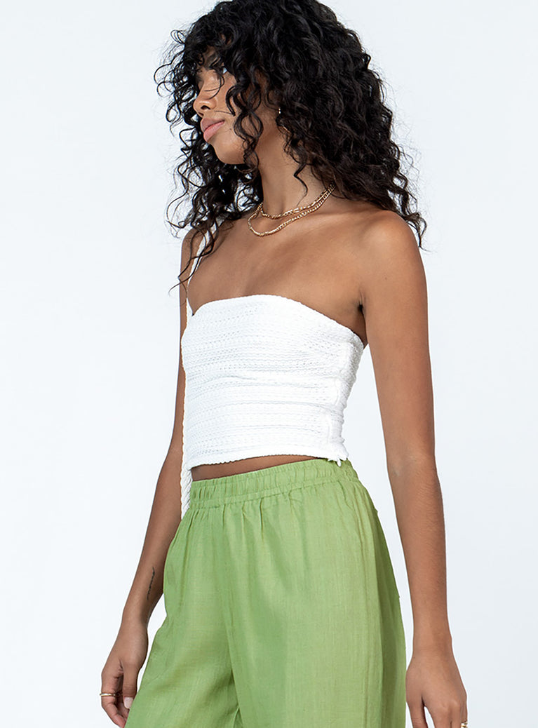 Karine Strapless Top White | Princess Polly USA