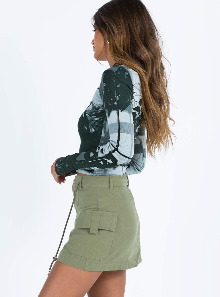 Torres Cargo Mini Skirt Khaki