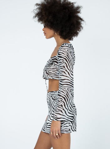 Sheena Set Zebra | Princess Polly