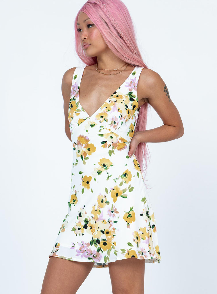 Nellie Mini Dress Multi Floral | Princess Polly