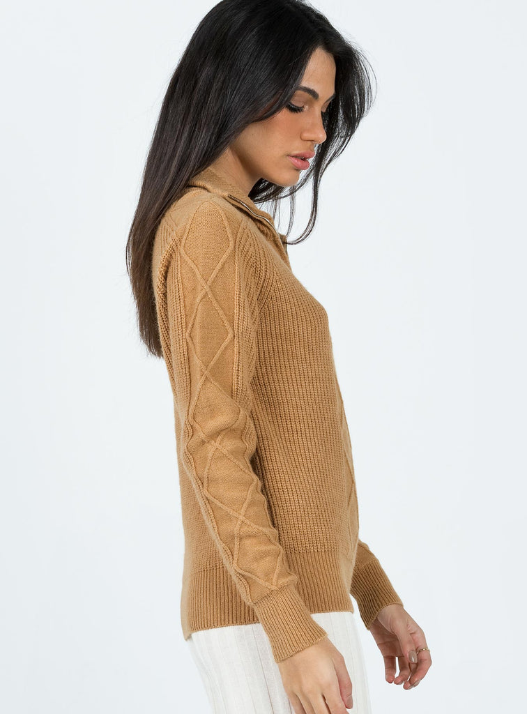 Richards Sweater Camel | Princess Polly