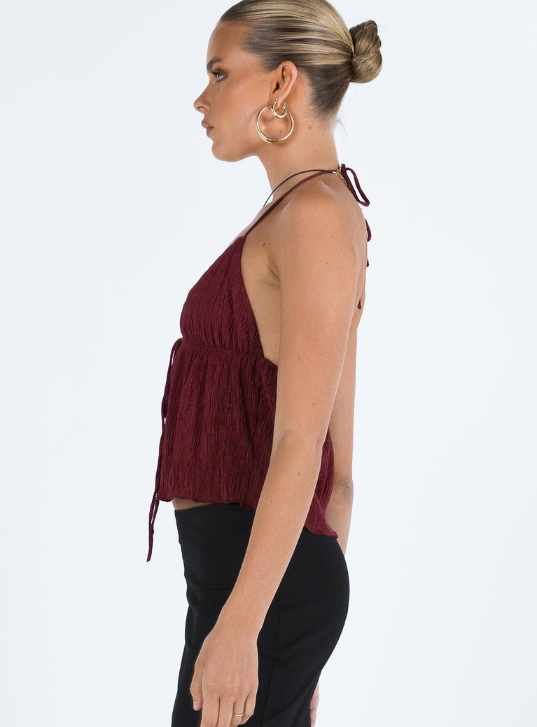 Chantria Top Burgundy | Princess Polly USA