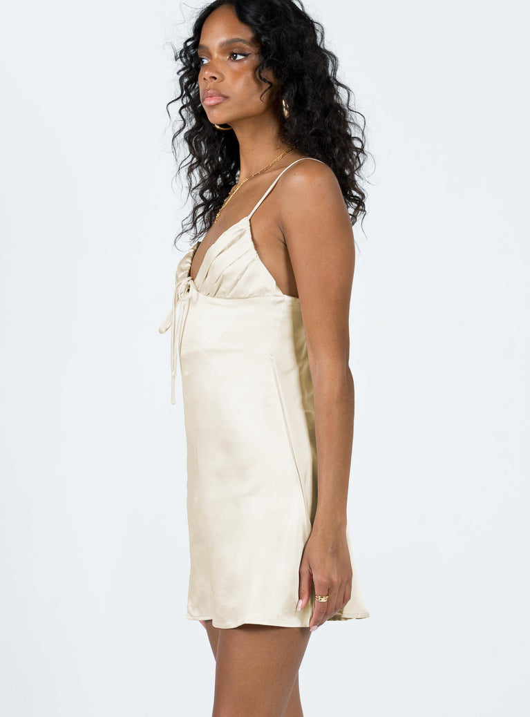 Cosmo Mini Dress Champagne | Princess Polly USA