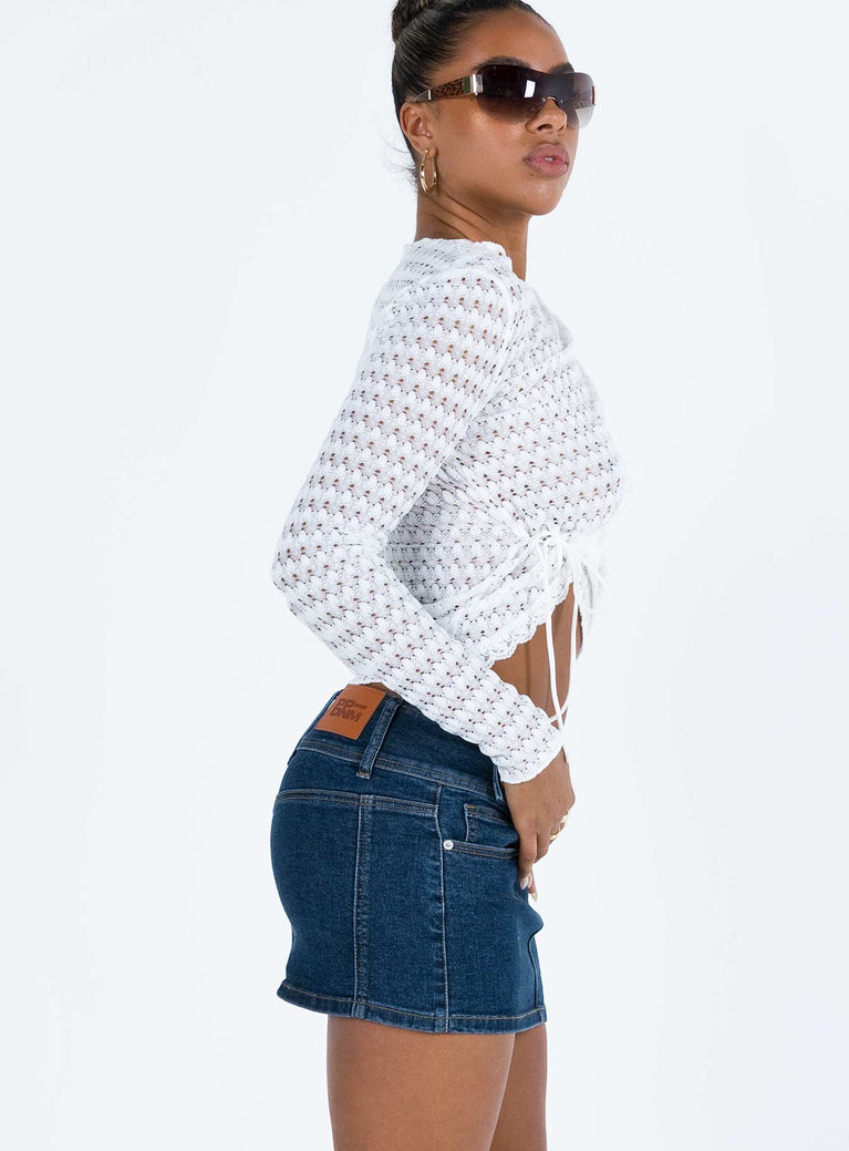 Brinkman Mini Skirt Dark Wash Denim | Princess Polly USA