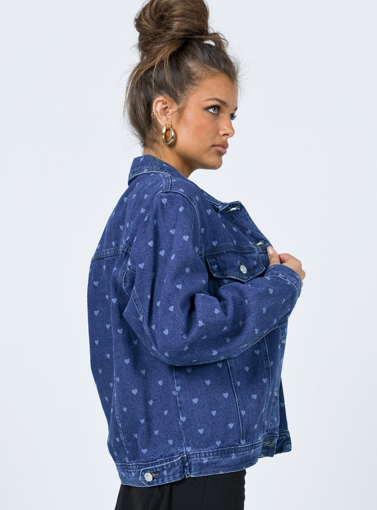 Love Heart Denim Jacket | Princess Polly