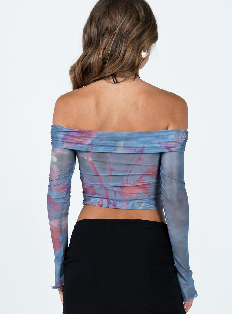 Motel Nagya Top Lumen Mesh Blue