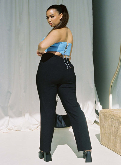 Carlie Top Blue Curve