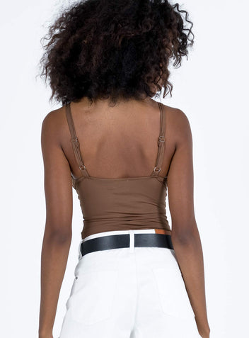 Gazel Bodysuit Brown | Princess Polly