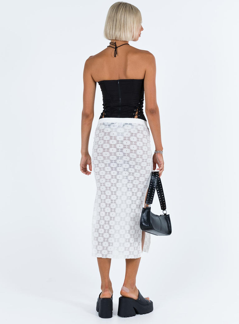 Focus On Yourself Midi Skirt White | Princess Polly USA