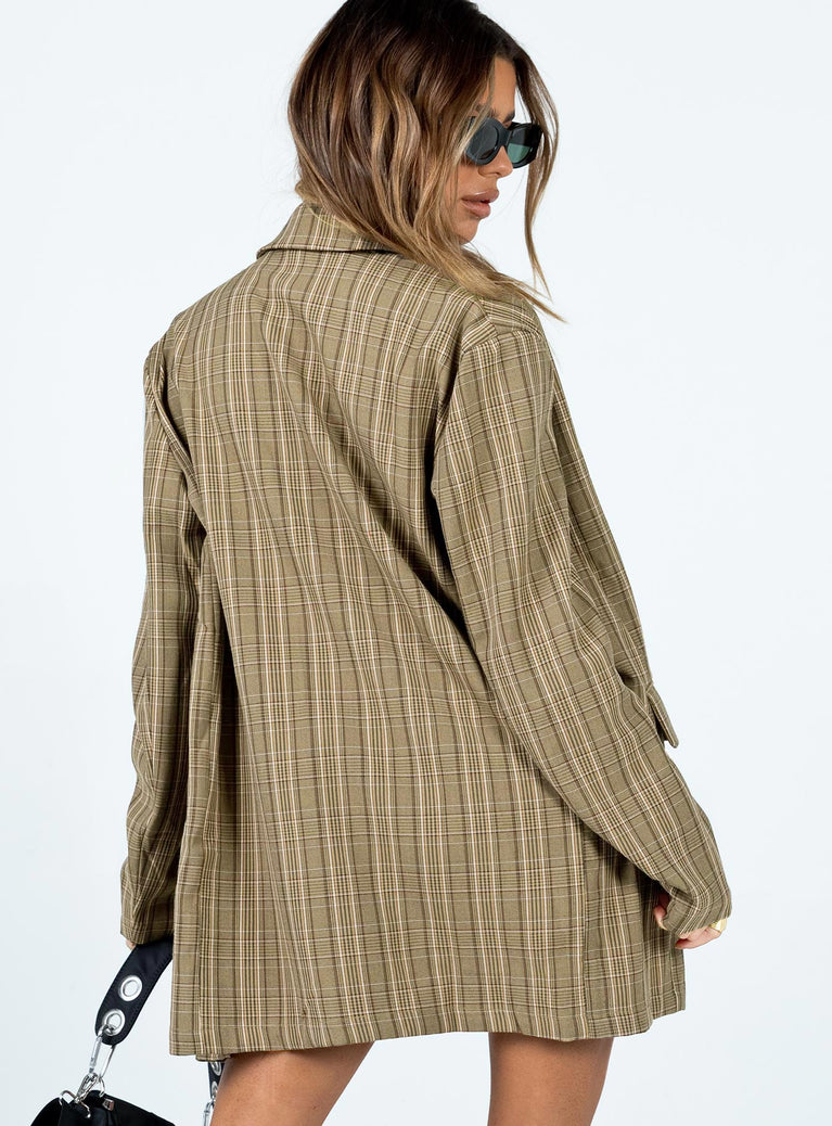 Paddie Plaid Blazer Multi | Princess Polly USA