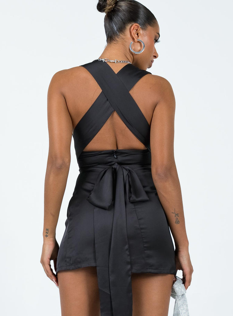 Katina Mini Dress Black | Princess Polly USA