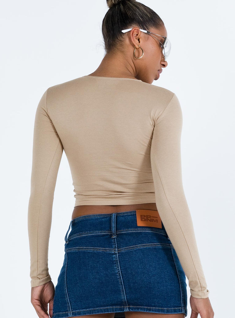 Bonja Top Dove Beige | Princess Polly USA