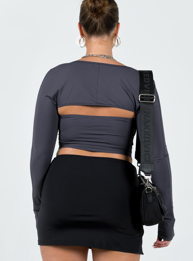 Koslo Bolero Top Slate