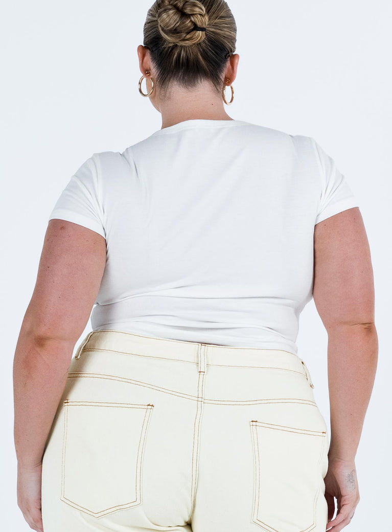 Lex Top White Curve | Princess Polly USA