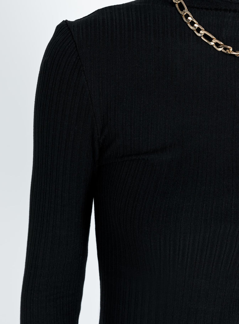 Lerman Long Sleeve Top Black | Princess Polly USA